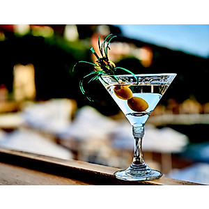 Molycular 60 Pack Plastic Martini Glasses, 5 Oz Plastic Cocktail glasses, Dessert Cup - for Party, Wedding, Birthday