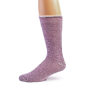 WARRIOR ALPACA SOCKS - Koze Kick Back Terry Lined Pure Alpaca Wool Socks For Men and Women (Large, Ultra Violet)
