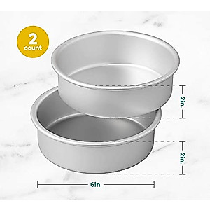 Wilton Small and Tall Aluminum 2 x 6-inch Layer Cake Pan Set, 2- Piece