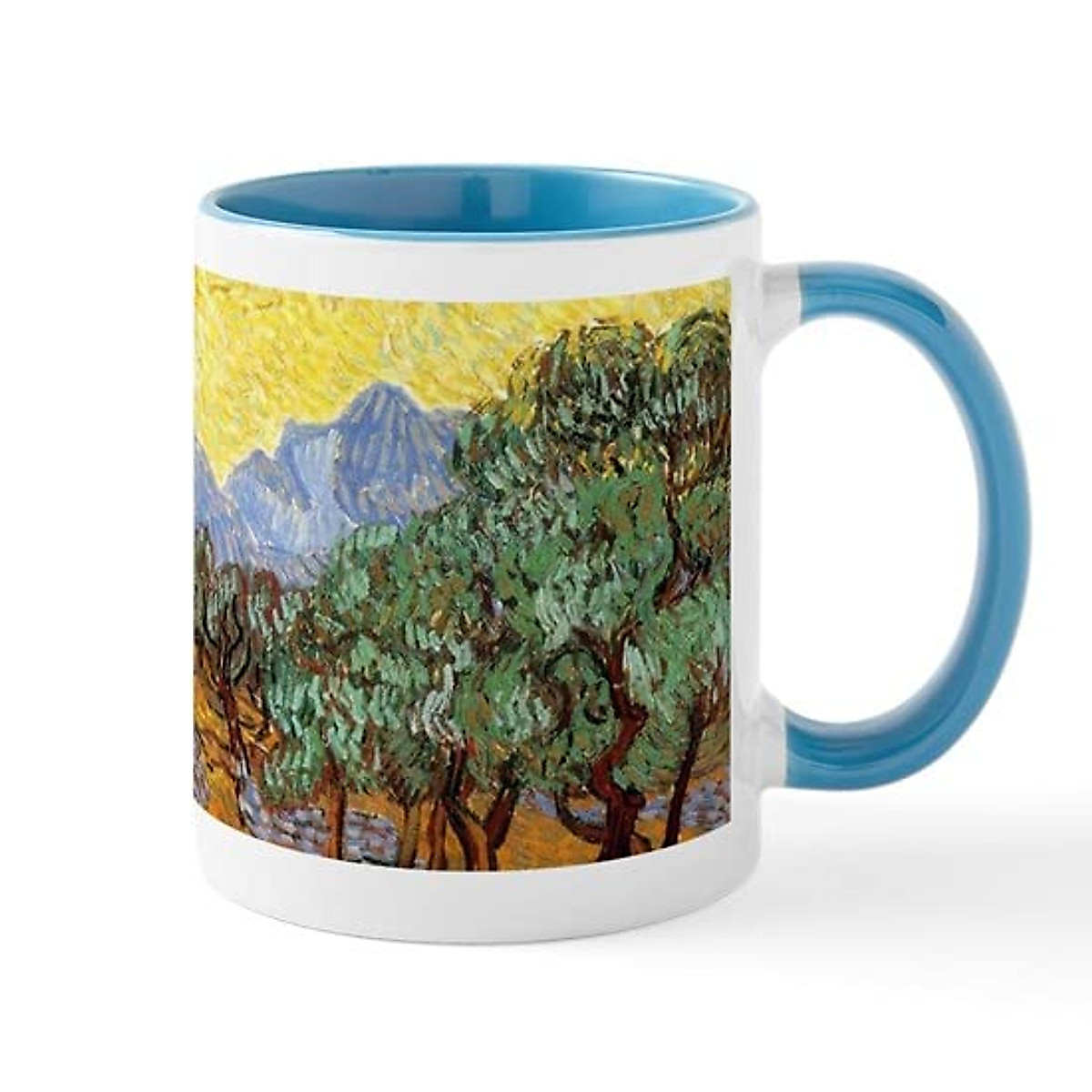 CafePress Van Gogh Olive Trees Wraparound Mug Ceramic Coffee Mug, Tea Cup 11 oz