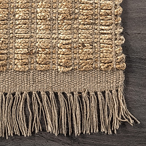 nuLOOM Lauren Liess Pampas Jute Tassel Area Rug, 10x14, Natural