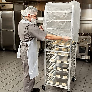 FSE Disposable Commercial Grade Sheet Pan/Bun Pan Rack Covers, 20.25" W x 26" D x 69" H, Clear, 50 Count
