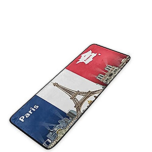 TSENQUE Blue Anchor Sailing Rugs for Kitchen, Non-Slip, Stain Resistant Chef Mat Kitchen Mat, Area Rugs for Home Dining Living Room Bedroom 39 x 20 Inch