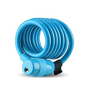 AZPINGPAN 150cm Self-Rolling Bicycle Lock丨Built-in Dust Cover Copper Lock Core Anti-Theft Steel Cable Chain Lock丨Outdoor Portable Mountain Road Motorcycle Fixing Accessories