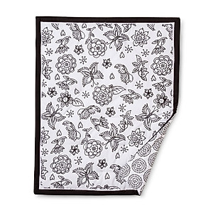 NoJo Dreamer - Black/White Floral 8 Piece Comforter Set