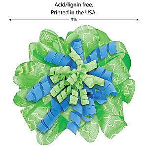 Current Gift Bow Happy Birthday Stickers - Two Sheets of 8-1/2" x 11", 3-5/8" Stickers, 12 Bow Stickers