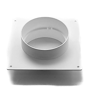Vent Systems 4" inch Air Vent Duct Connector Flange Straight Ventilation Pipe Plastic Ducting Connector Plate For Cooling Heating Ventilation System HVAC 4" inch - Pack of (1)