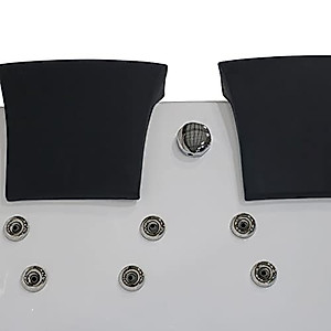 DECORAPORT 71 Inch 2 Person Air Bubble Infusion Whirlpool Bathtub with Control Panel,Air jets with Light, USB for Speaker (D-DK-Q411)