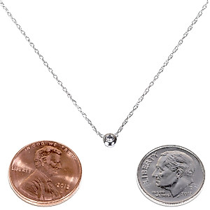 Kobelli Tiny Diamond Solitaire Bezel Necklace in 14k Gold (18" Chain)