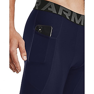 Under Armour Men's Armour HeatGear Compression Shorts , Midnight Navy (410)/White, XX-Large