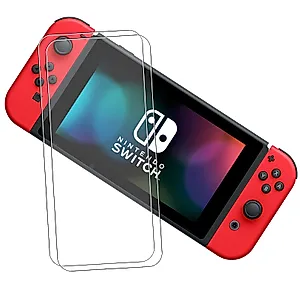 MAOUICI Tempered Glass Screen Protector for Nintendo Switch (6.2 inch),Case Friendly 9H Hardness HD Clear Anti-Fingerprint Film for Nintendo Switch [2-Pack]