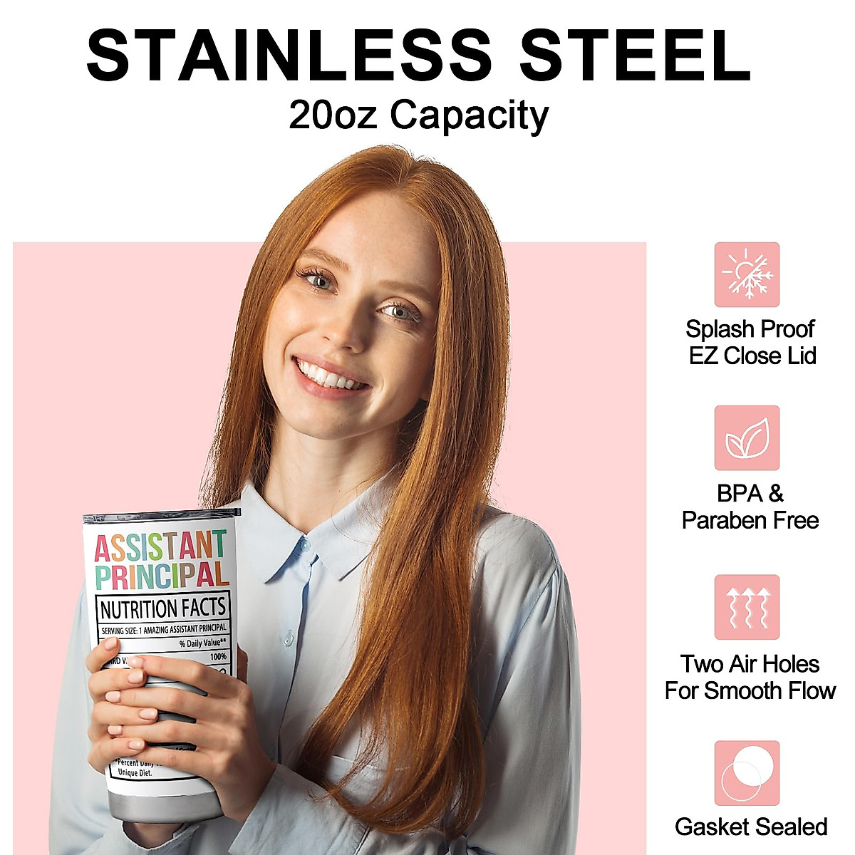 lpmisake Assistant Principal Gifts, Assistant Principal Gifts for Women, Assistant principal Appreciation gifts, New Assistant Principal Gift Thanksgiving, 20oz Assistant Principal Tumbler