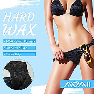 Hard Wax Beads, AVAII Hair Removal Black Wax Beads Coarse Hair Specific, Wax Beans Perfect for Bikini, Back, Chest, Underarms Waxing, Cologne Wax Beads for Women Men 1lb/453g