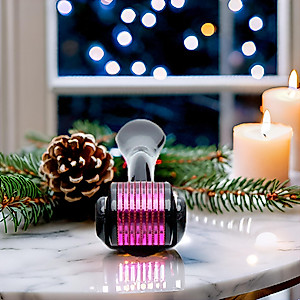 Titanium Needle Roller for Face Hair Beard - 540 .25mm Needles for Beauty Skin Care - Kit with The Best Home Cosmetic Tool and Storage Case for Pro Treatment - Upload eBook - for Women and Men