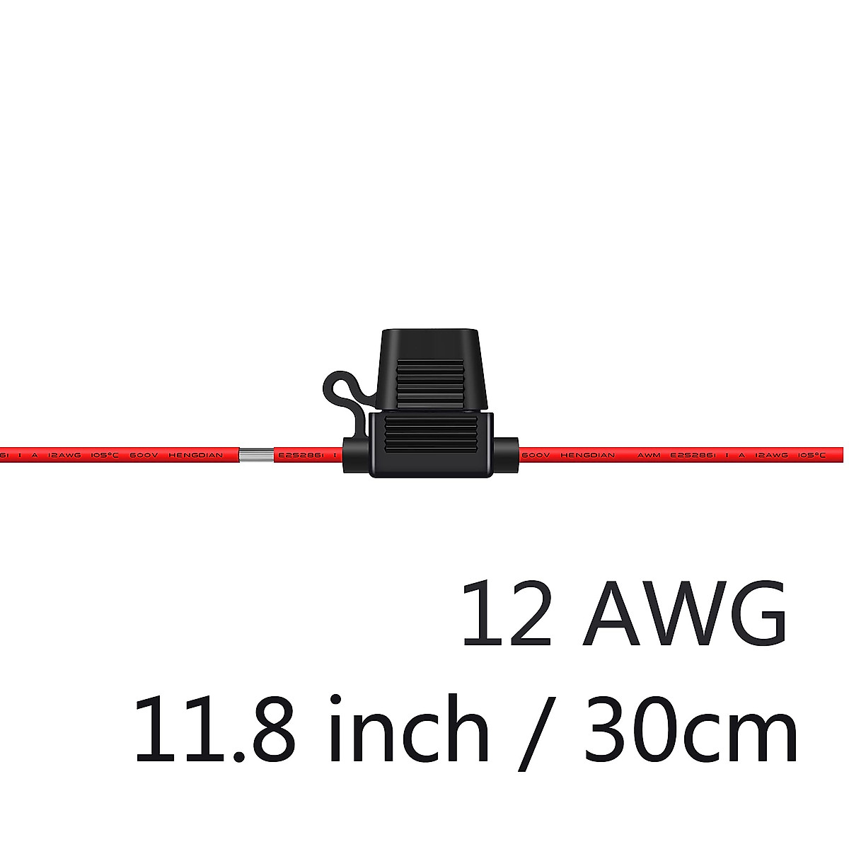 12 Gauge Fuse Holder ATC/ATO, SIM&NAT 5 Packs in-Line Automotive Blade Fuse Holder with 65PCS Standard Car Fuses, 1A 2A 3A 4A 5A 7.5A 10A 15A 20A 25A 30A 35A 40A Automotive Replacement Fuses