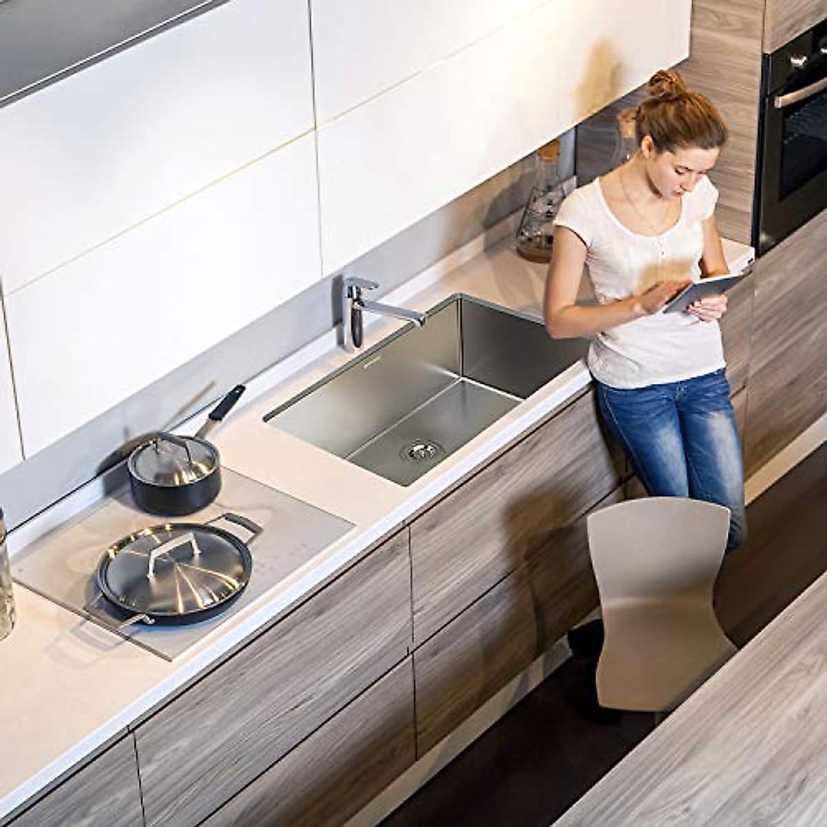 MENSARJOR Undermount Sink， 27" x 18" Single Bowl Kitchen Sink Undermount Stainless Steel Kitchen Sink, Bar or Prep Kitchen sink