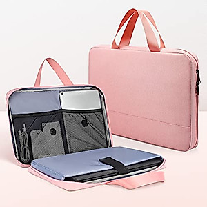 14 Inch Chromebook Case Sleeve for HP 14 Laptop/Pavilion 14/Stream 14/EliteBook, Acer Swift X, Dell XPS 15 / Inspiron 14, Lenovo IdeaPad 3 14, ASUS Chromebook Flip 14 Waterproof Computer Bag(Pink)