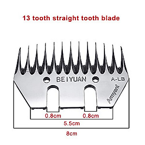 FUYUAN Sheep Shears Blades Straight Replacement 13-Tooth Electric Sheep Scissors, Universal Replacement Blades