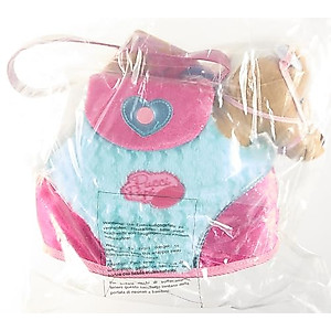 Pucci Pups – Beige Horse with Blue Stripes and Pink Pony Bag (ST8274Z) 10 inches