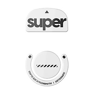 Superglide Glass Mouse Skates - Consistent Controllable Glide, Polished Round Edge, Super Balanced Gaming Mouse Feet with Durable Sole for Logitech G Pro X Superlight1 (Type-C, White)