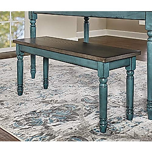 Powell Furniture Willow Dining Bench, Multicolor, 40”W x 14.02”D x 18.31”H