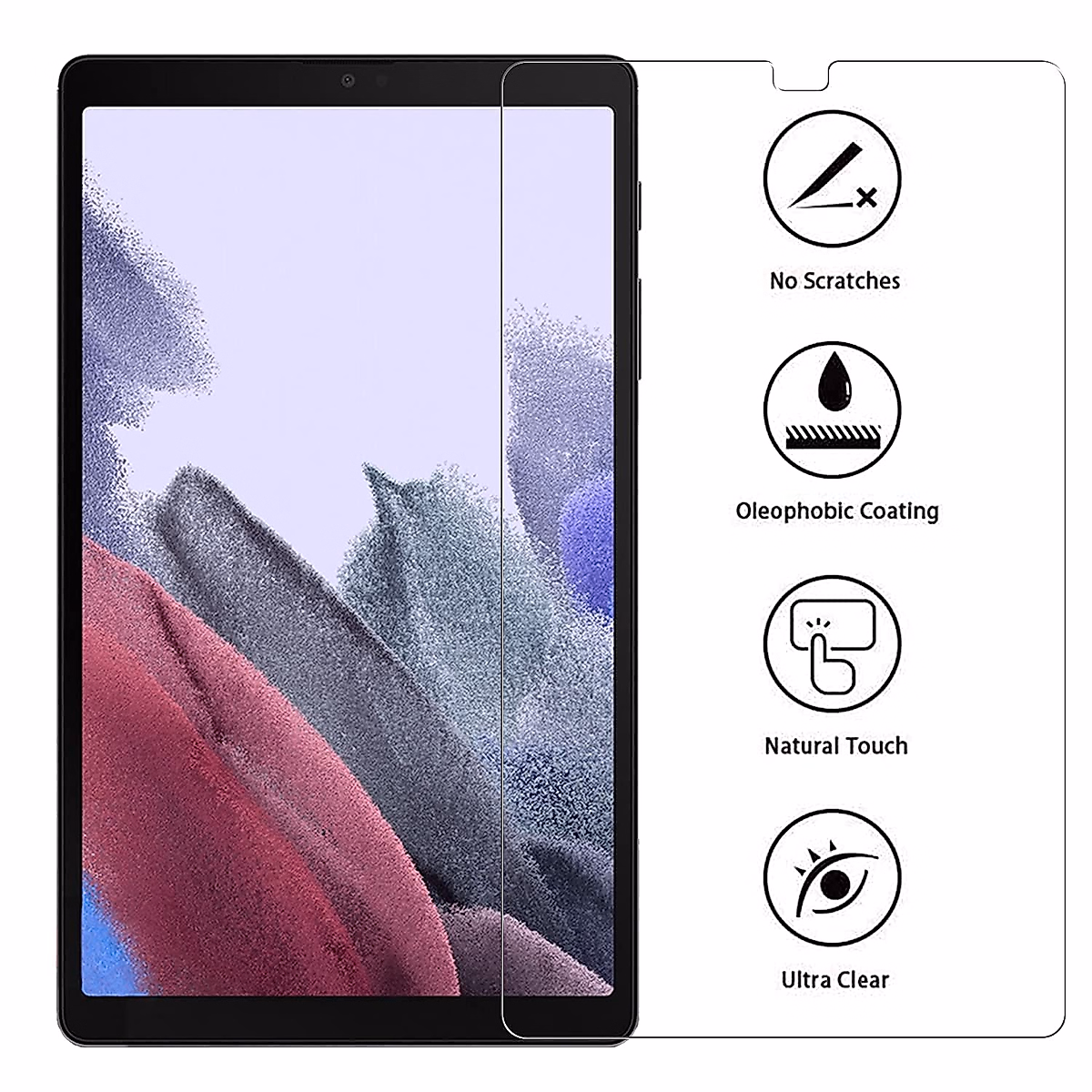 XunyLyee 2-Pack, Screen Protector for Samsung Galaxy Tab A7 Lite 8.7 inch Bubble Free Tempered Glass Film