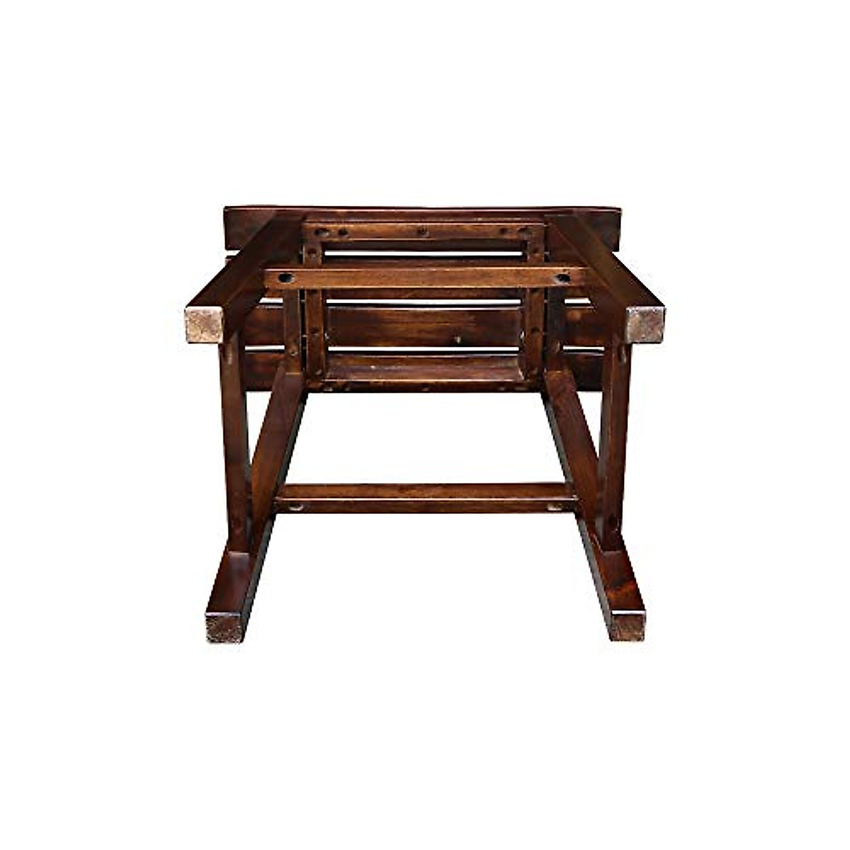 IC International Concepts International Concepts Slat Seat, 18-inch, Espresso,Brown Stool