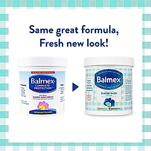 Balmex Complete Protection Daily Baby Diaper Rash Cream, Clinically Proven To Reduce Redness in Just One Use*, with Zinc Oxide + Botanicals, Pediatrician-Recommended & Dermatologist Tested, 16oz
