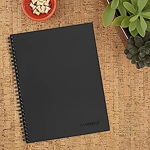 Cambridge Limited Notebook, 9-1/2” x 6-5/8”, 80 Sheet Business / Meeting Notebook, Black (06982)