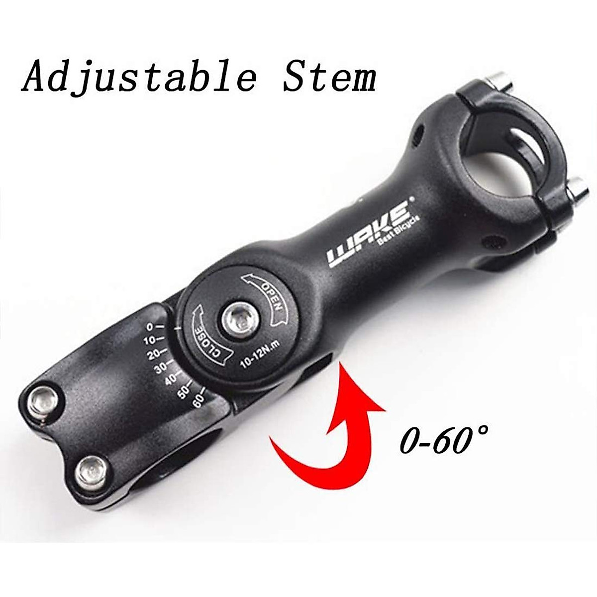 LITEONE MTB Stem Adjustable Mountain Bike Stem 31.8 130mm 60 Degree Handlebar Stem for Most Bicycle, Road Bike, MTB, BMX, Cycling