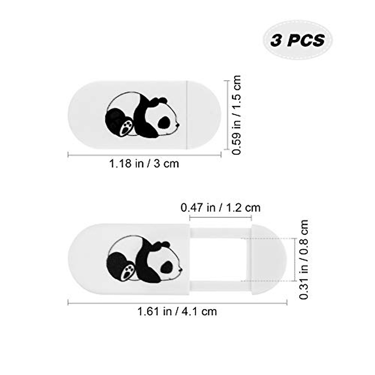 SOLUSTRE Computer Camera Computers Laptops 3PCS Plastic Webcam Privacy Cover Web Camera Cover Portable Webcam Decorative Patch for Laptop Phone Tablet (White) Computer Camera Computers Laptops