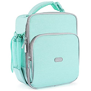 Amersun Kids Lunch Box with 8MM Insulated sponge & Multi-pocket & Water Bottle Holder, Keep Food Warm Cold School Lunch Bag for Kids Teen Girls Boys,Lunch Tote Bag for Children,Light Blue New