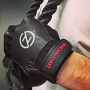 Zero Friction Men's Fitness Gloves with Strap, One Size, Orange