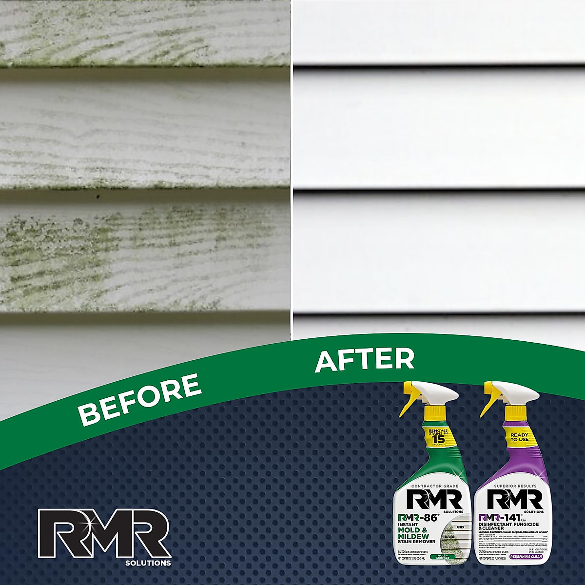 RMR Brands Complete Mold Killer & Stain Remover Bundle - Mold and Mildew Prevention Kit, Disinfectant Spray, Mold and Mildew Stain Remover, Includes 2 - 32 Ounce Bottles