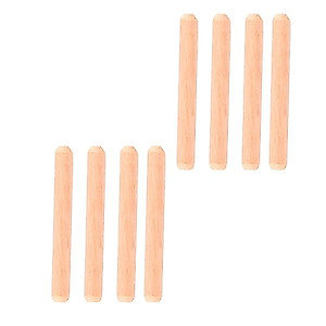 50Pcs Cabinet Drawer Round, M8 by 60Mm Dowels Kallax Dowels 101339 Fluted Wooden Craft Dowel Pins Rods (M6*50(50PCS))