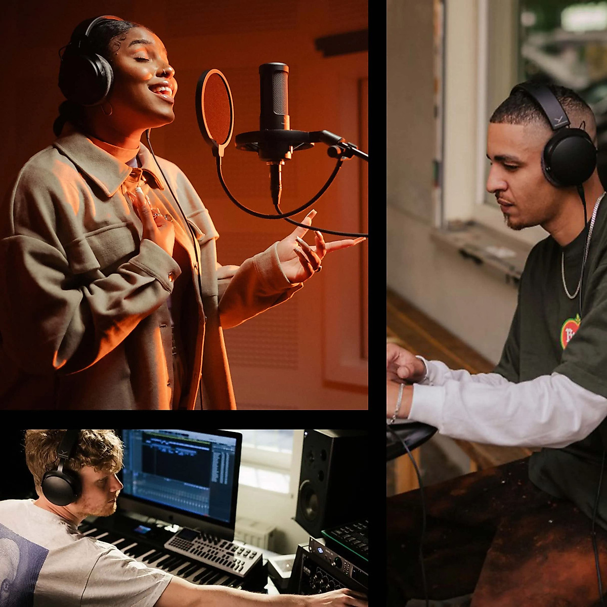 blucoil Beyerdynamics DT 700 PRO X Closed-Back Studio Headphones with Stellar.45 Driver for Recording Bundle 6' 3.5mm Headphone Extension Cable, and Slappa Full-Sized HardBody PRO Headphone Case