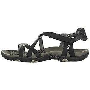 Merrell Women's Sandspur Rose LTR Sandal, Black/Paloma, 8