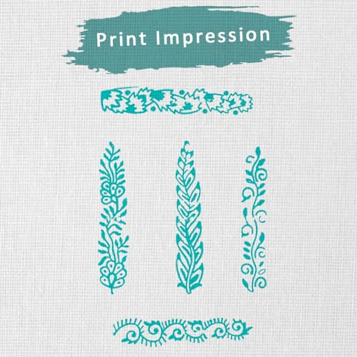 HASHCART® Wooden Pottery Stamps for Block Printing - Finger Shapes Stamp Set of 5, Made in India Ink Stamps, Wood Blocks for Crafting on Fabric, Clay & Henna Tattoo, Wood Stamps for Craft