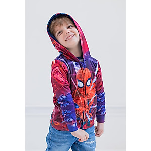 Marvel Spider-Man Little Boys Fleece Zip Up Hoodie Multicolor 7-8