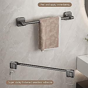 Bathroom Towel Bar, 19.69 Inch Towel Racks for Bathroom Wall Mounted, Heavy Duty Bath Hand Towel Holder Organizer, Modern Home Decor Towel Rod, Gray Single Bar (Gray)