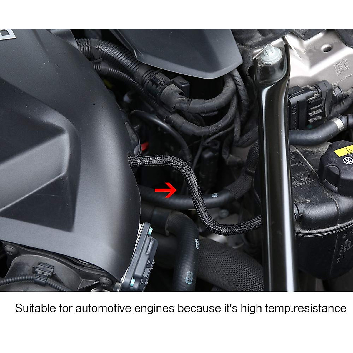 Keco 10ft – 1 inch Cable Management Sleeve Wire Loom Cord Protector – Self Wrap Cable Sleeve Split Sleeving Cord Organizer for TV Computer Automotive Office Home Entertainment – Black