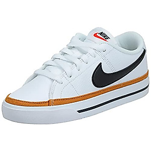 Nike Women's Court Legacy Sneaker, White/Desert Ochre/Team Orange/Black, 6