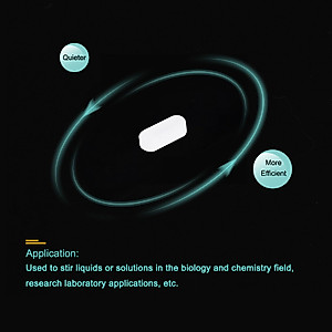 MECCANIXITY Magnetic Stirrer Mixer Stir Bar Rod 7mm(0.28") x3mm Cylinder Shape PTFE Coating Magnet White for Laboratory 4Pcs