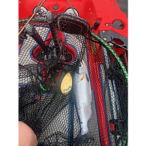 Loch Ness Tackle Micro Shrimp Lures Kokanee Trout UV Coated Luminous 1.7inch, Size 2, Orange,Green,Red, 18cm*10cm*2cm