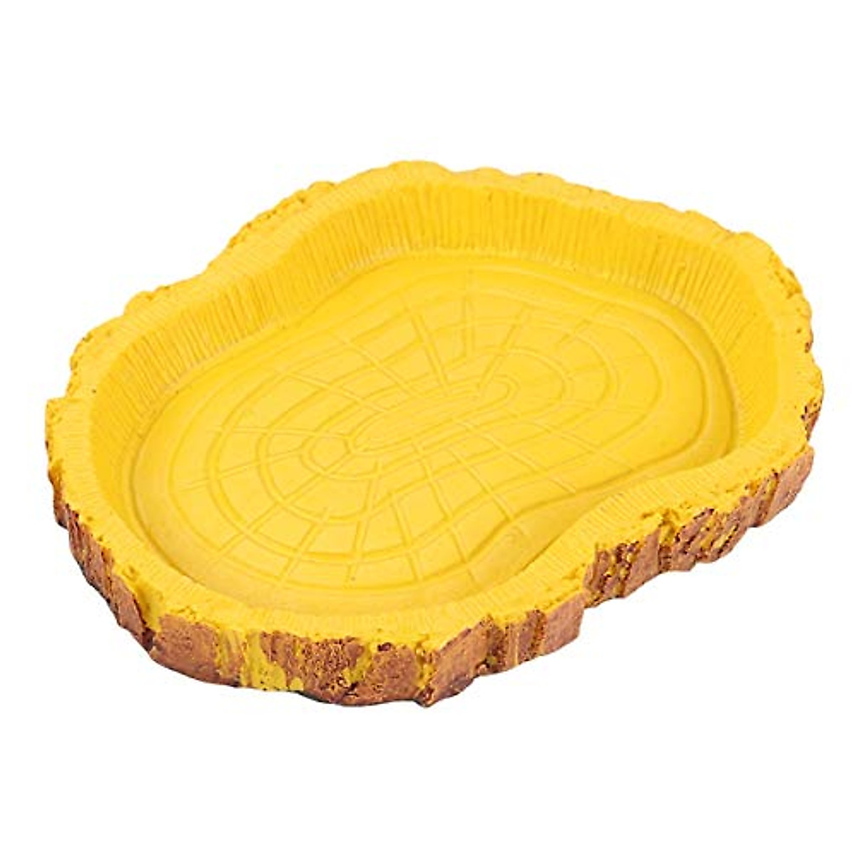 POPETPOP Water and Food Dish for Reptiles-Resin Simulated Bowl for Snake,Tortoise,Lizard,Frogs Reptile Water Dish