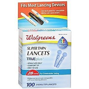 Walgreens 28 Guage Lancets 100 ea