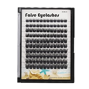 Large Tray- 120 Clusters Mixed 10-12-14-16mm/12-14-16mm /14-16-18mm Wide Stem Individual False Eyelashes D Curl Eyelashes Makeup DIY Eye Lashes Extensions (14-16-18MM)