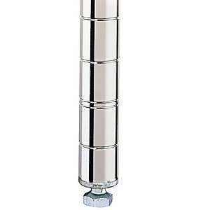 Metro 74P Metro Site Select Chrome Plated Steel Stationary Post, 1" Diameter x 74-5/8" Height (Pack of 4)