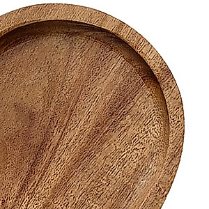MYCENSE Sushi Plate Wooden Platters Easy to Carry Handmade Wood Serving Trays Acacia Wood for Kitchen Restaurant Living Room