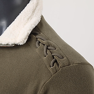 Bluecatlala Zipper Sweatshirt Outdoor Winter Jacket for Men Trucker Hunting Heavyweight Jackets Sherpa Quilted Lined Shirt Outerwear Sport Coat Loose Fit